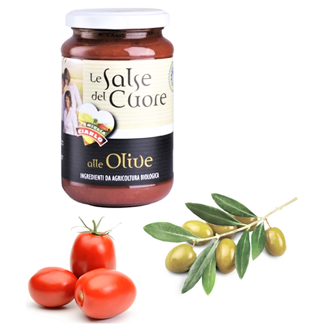 Organic tomato sauce with olives 340gr - Sauces & Ragout - Tooscans